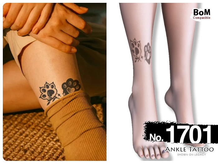 Second Life Marketplace Ankle Tattoo No 1701